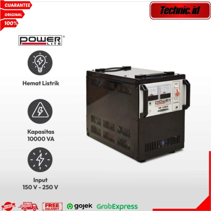 Jual Powerlite Analog Stabilizer Sh 10000 Alat Penstabil Tegangan Arus ...