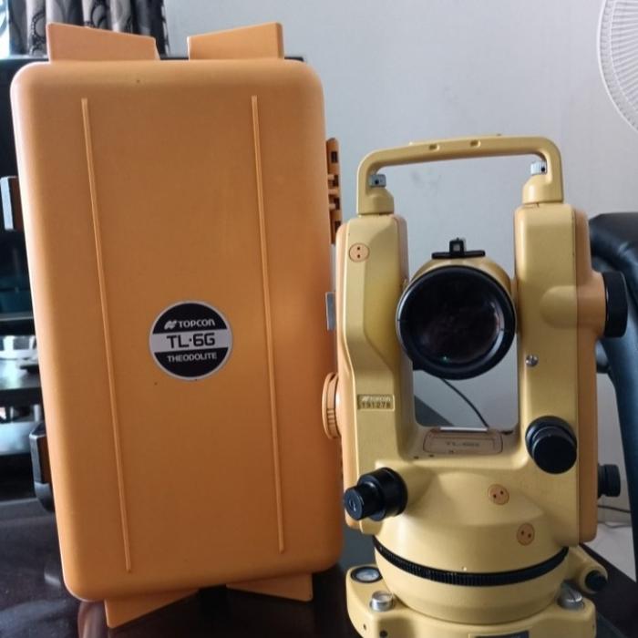 Jual Theodolite Manual Topcon TL 6G lengkap tripod dan rambu ukur 5m ...