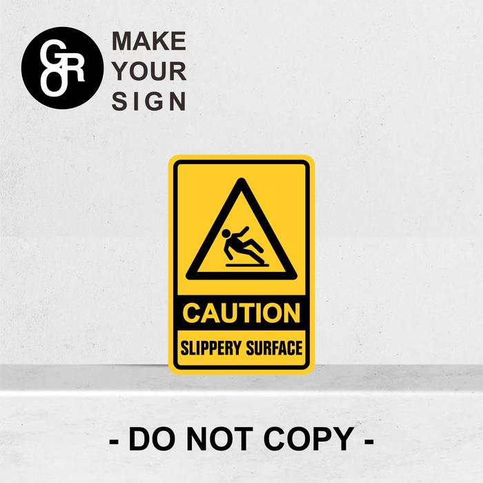 Promo Rambu Plat Alumunium/Plang/Lalu Lintas Caution Slippery Surface ...