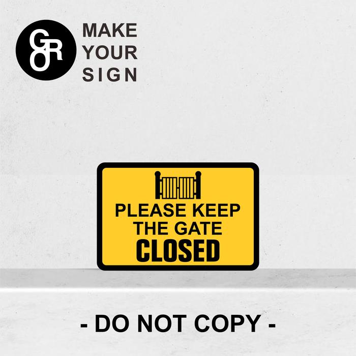 Promo Rambu Plat Alumunium/Plang/Lalu Lintas Please Keep The Gate ...