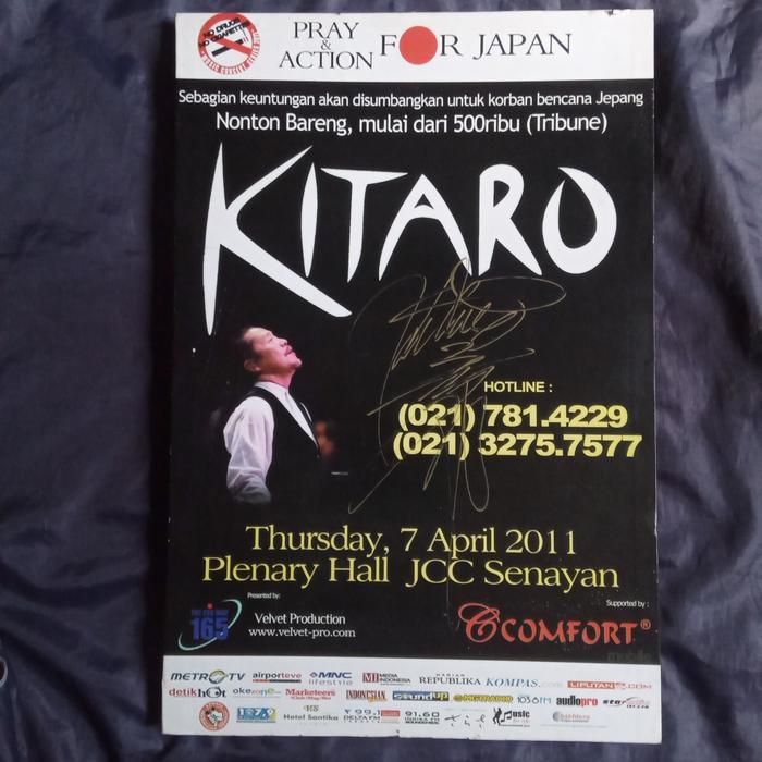 Jual Poster official konser Kitaro tanda tangan original bingkai kayu - Kab. Bandung Barat - Sam ...