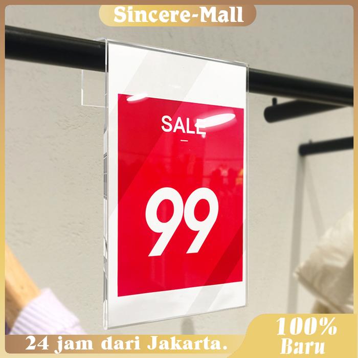 Jual A5 Papan Harga Promosi Label Harga Akrilik Price Tag Display Stand ...