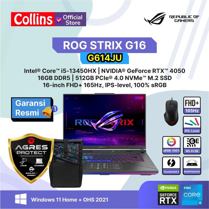Promo ASUS ROG Strix G16 G614JU i5-13540HX RTX4050 16G 512G 16"FHD ...