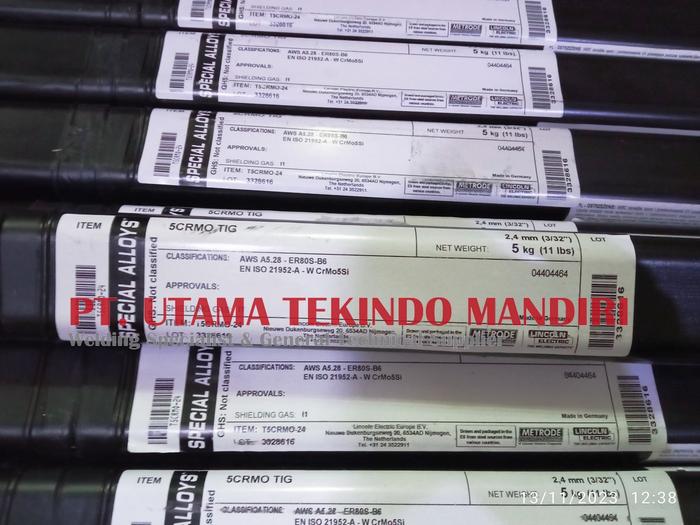 Jual Kawat Las Tig LINCOLN 5CrMo dia. 2,4mm - AWS ER80S-B6 - Jakarta ...