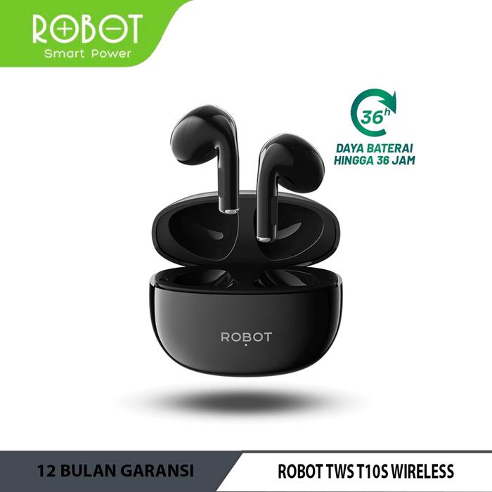 Jual ROBOT TWS Flybuds T10S Semi In Ear Wireless Earbuds Bluetooth 5.3 ...