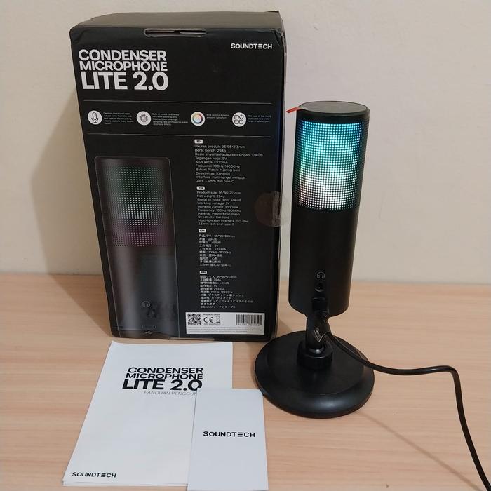 Jual Soundtech Lite 2.0 Condenser Microphone Stand Table For Pc ...