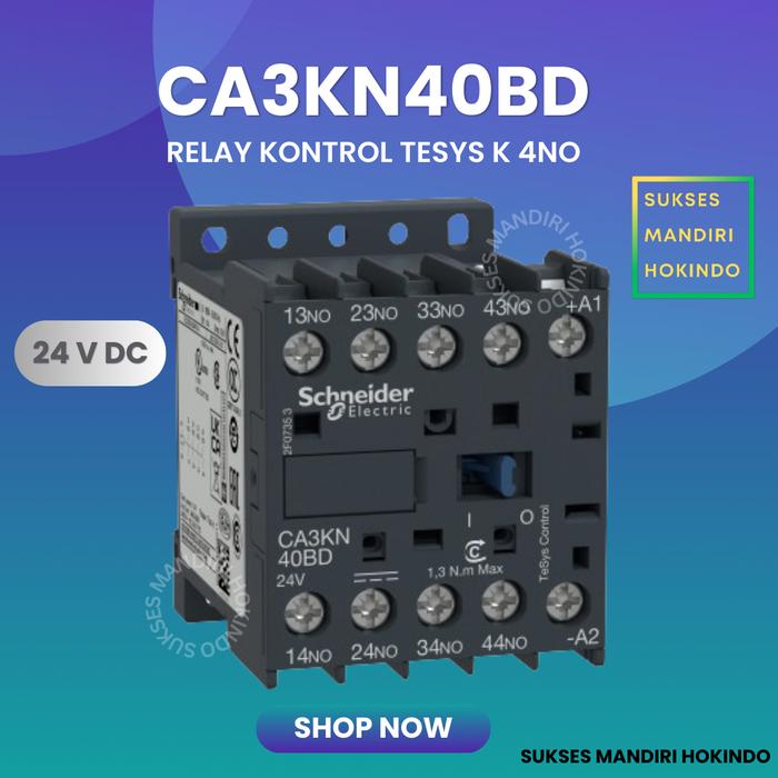 Promo CA3KN40BD Kontaktor Schneider Relay Control 2NO2 NC 24 VDC ...