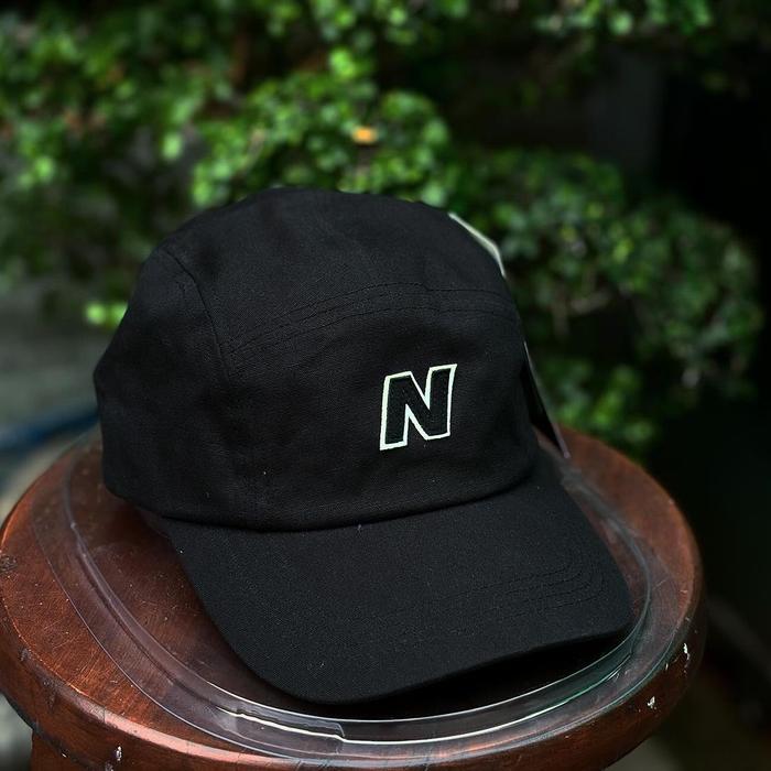Jual New Balance 5 Panel Block N Logo Cap Black Bnwt Original Barang ...