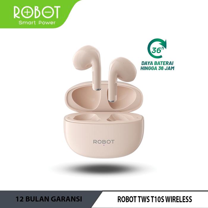Jual ROBOT TWS Flybuds T10S Semi In Ear Wireless Earbuds Bluetooth 5.3 ...