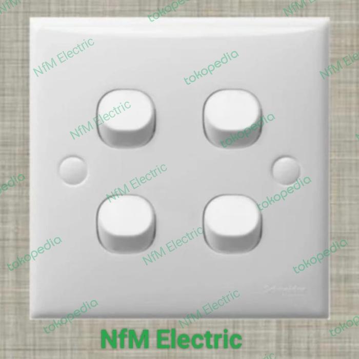 Jual Schneider Saklar 4 gang S-Classic / Saklar Lampu S-Classic 4 Gang ...