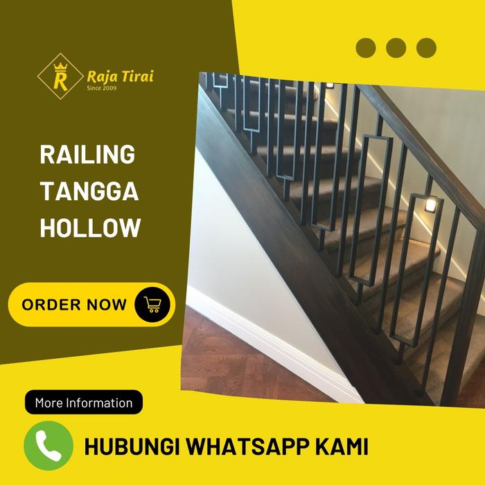 Jual Rail Tangga Minimalis Besi Hollow Railing Tangga Handrail tangga ...