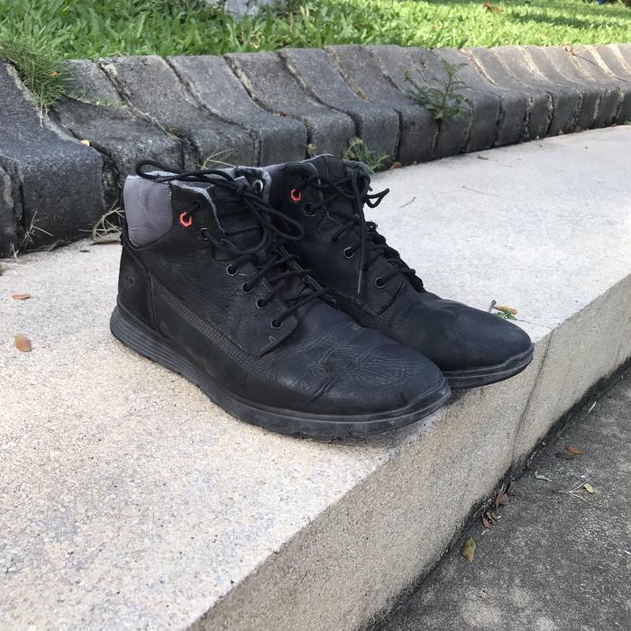 Jual Sepatu Boat hiking Timberland gunung kulit outdoor leather - Kota ...