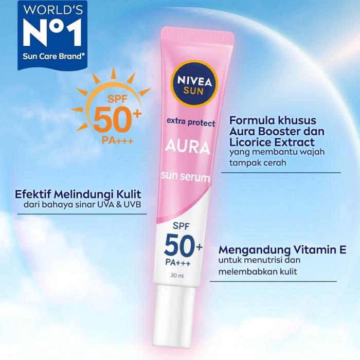 Jual NIVEA SUN Face Serum Extra Protect SPF50+ PA+++ 30 ml/Sachet-Aura ...