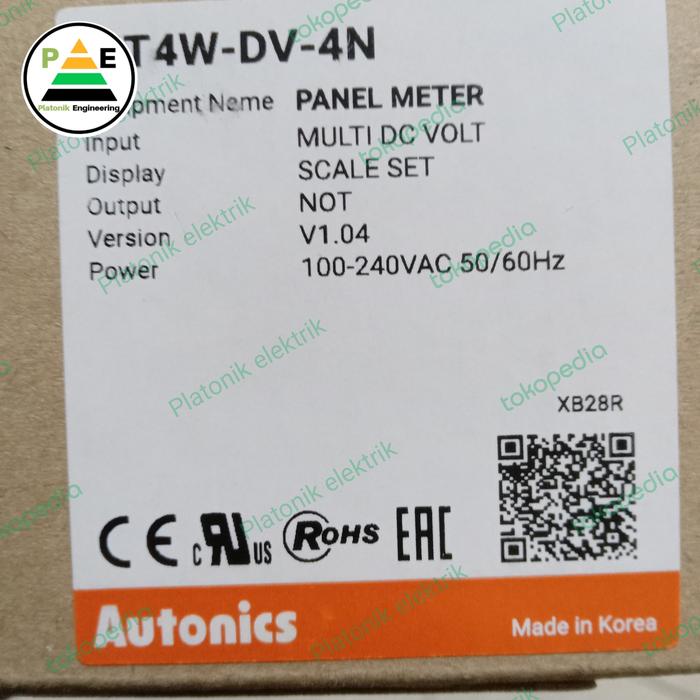 Jual AUTONICS PANEL METER MT4W-DV-4N - Kab. Mojokerto - Platonik elektrik | Tokopedia