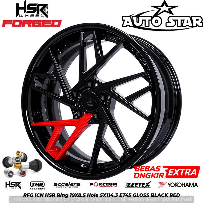 Promo velg mobil hsr forged icn R19 lubang pcd 5x114,3 lebar 8,5 offset ...