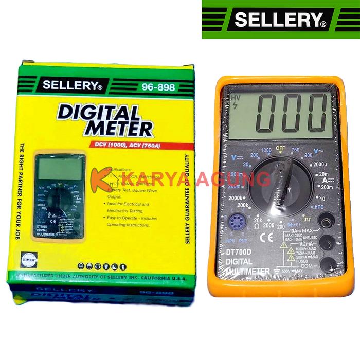Jual Digital Meter SELLERY 96-898 DCV ACV DCA / Multitester Multimeter ...