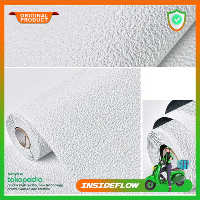 Jual Wallpaper Sticker Dinding Polos 3D Stiker Tembok Minimalis Serat ...