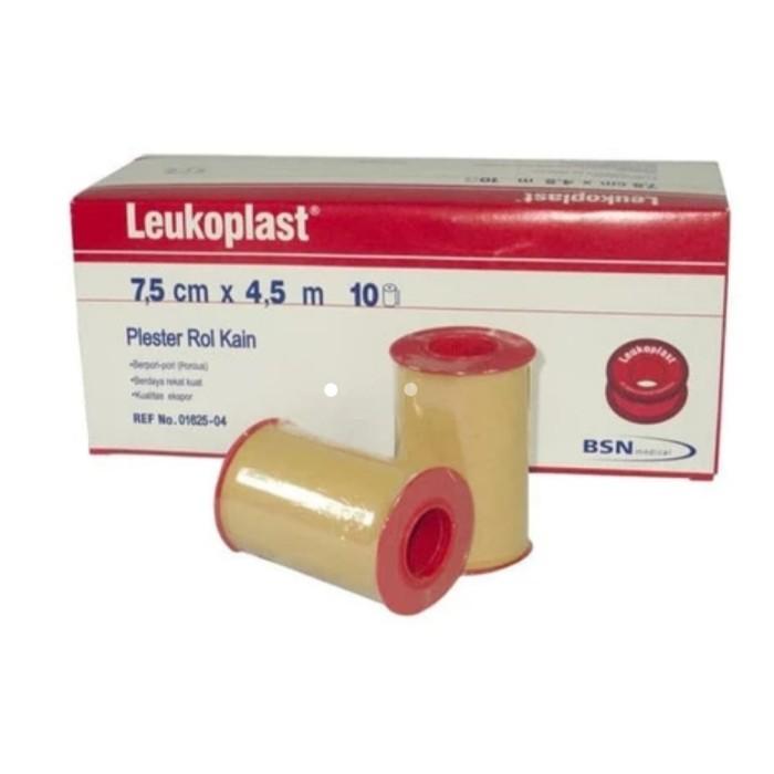 Jual Plester Leukoplast Rol 7.5 cm x 4.5 m / plester roll kain murah ...