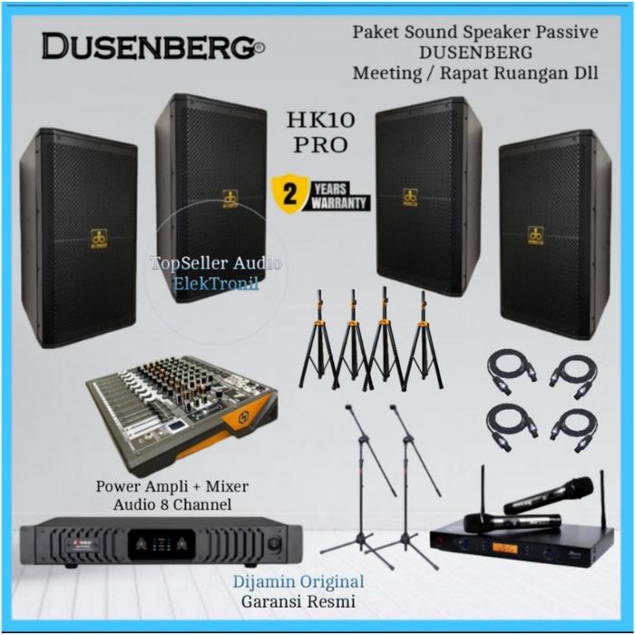 Jual Paket Sound System Speaker DUSENBERG 10 HK Pro Power Ampli Mixer 2 ...