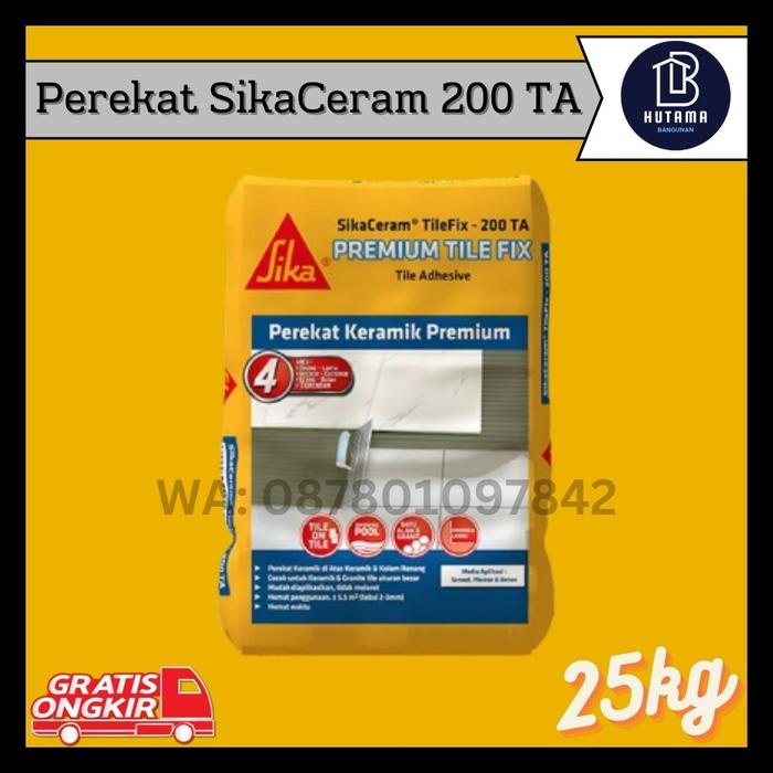 Jual Mortar SikaCeram 200 TA Lem Perekat Lantai Semen Putih 25kg - Kota ...