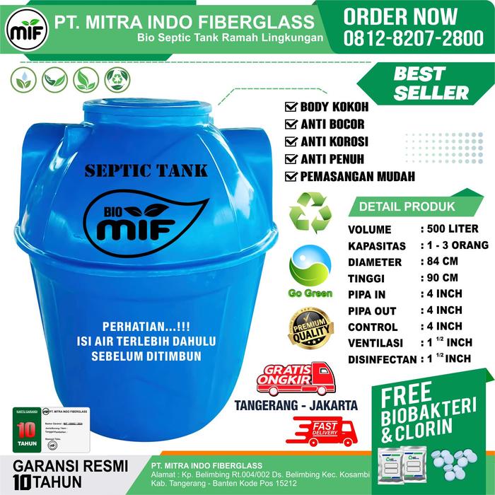 Jual septic tank biotechno, biofil, biogif, biocan, biofilter. 500liter ...