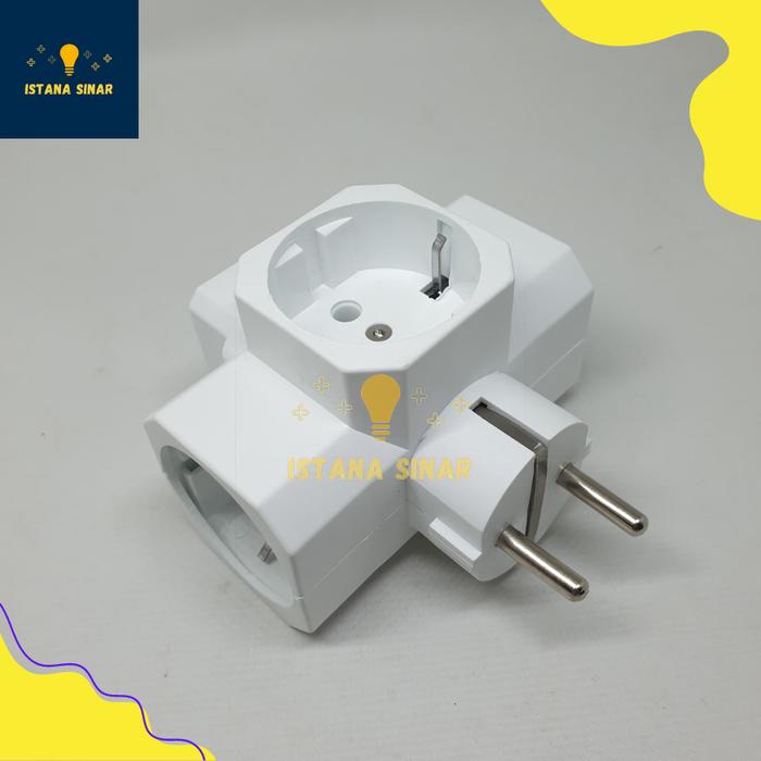 Jual Steker T Arde Universal Colokan listrik Plus Colokan Kaki 3 ...