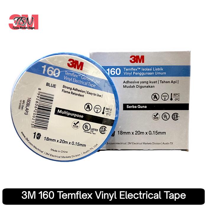Jual 3M 160 Temflex General Use Vinyl Electrical Tape / 3M 160 Temflex ...