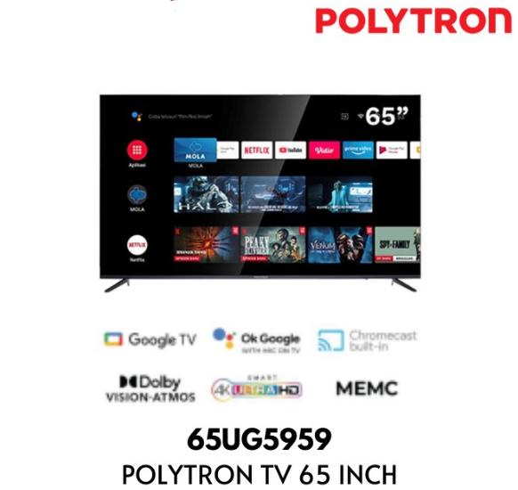 Jual Polytron LED Smart Google TV 65" Ultra HD 4K UHD Smart Android ...