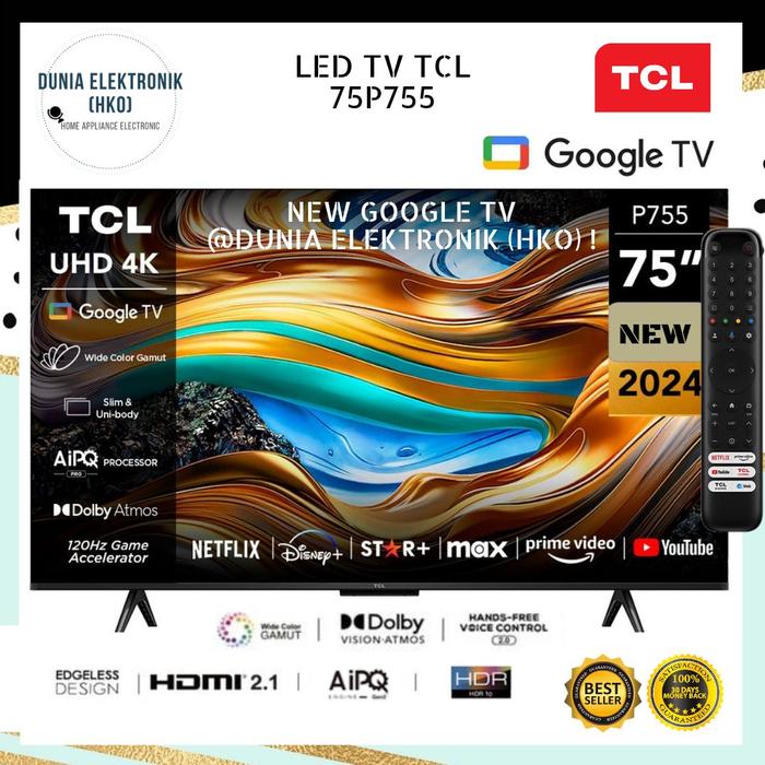 Promo TCL 75P755 75" GOOGLE TV 4K UHD DOLBY SMART TV 75 INCH | tcl 75p755 smart tv tcl 75 inch ...