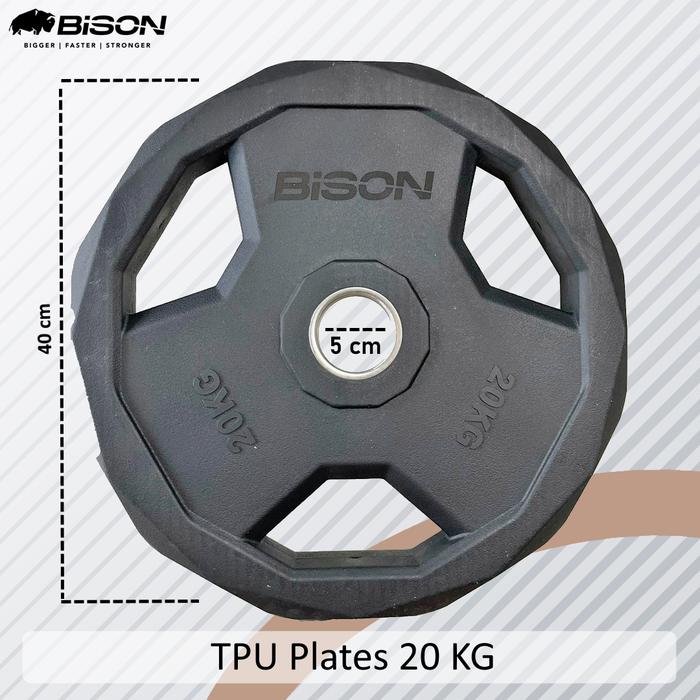Promo Bison TPU Plates 20 Kg Bebanan Barbell Olympic Classic - Jakarta ...