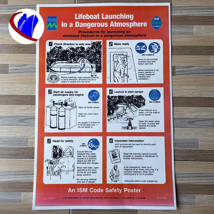 Jual Safety Poster Lifeboat Launching in a Dangerous Atmosphere Impa ...