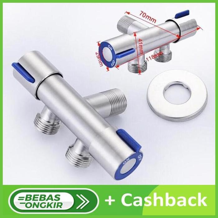 Jual R C - (Kim)Kran Stainless Stop Kran Cabang Kanan Kiri Kran Shower - Jakarta Barat ...