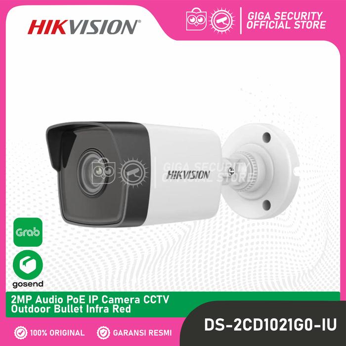Jual HIKVISION DS-2CD1021G0-IU 2MP Audio PoE IP Camera CCTV Outdoor Bullet Infra Red - Kota ...