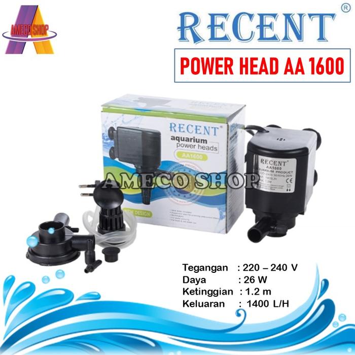 Jual RECENT Power Head Pompa Air Celup Aquarium AA 1600 - Kota Surabaya ...