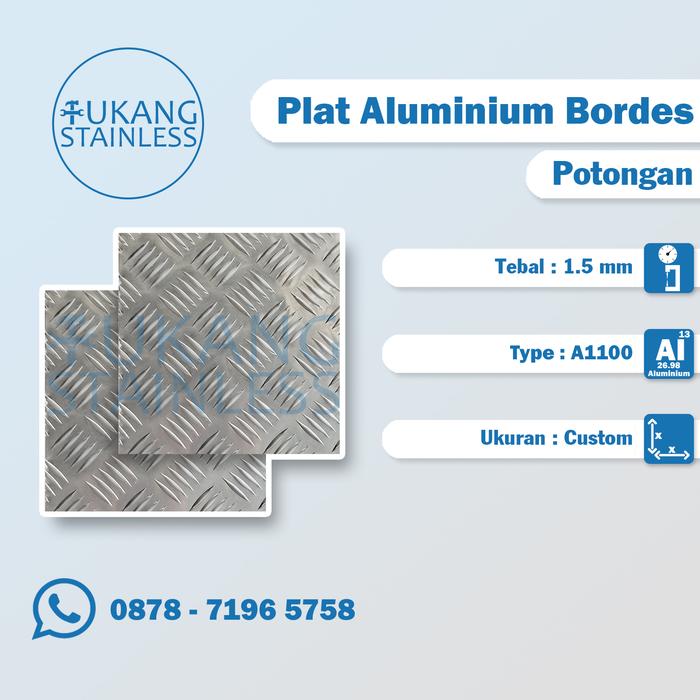 Jual Plat Aluminium Bordes Potongan per CM 1.5mm Plate Alum Bordes ...