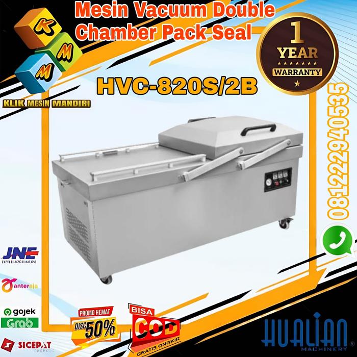 Jual Mesin Vacuum Double Chambers Packaging Kemasan HVC-820S/2B HUALIAN ...