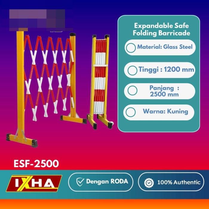 Promo Expandable Safe Folding Barricade - Tiang Pagar Pembatas dengan ...