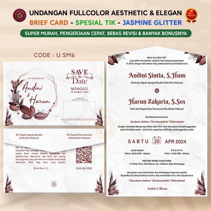 Jual SEMI AMPLOP Undangan Pernikahan Unik Kekinian Murah Elegan Rustic ...