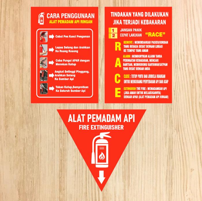 Jual Stiker Lengkap Cara dan Petunjuk Alat Pemadam Api Ringan / APAR ...