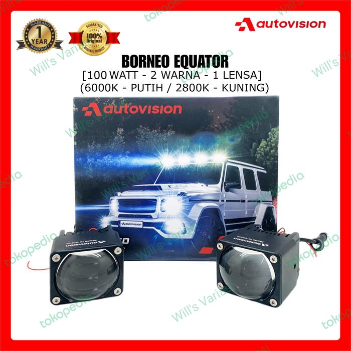 Jual LED Fog Light 2 Warna Mini BiLED Foglamp Dekat Putih + Jauh Kuning ...