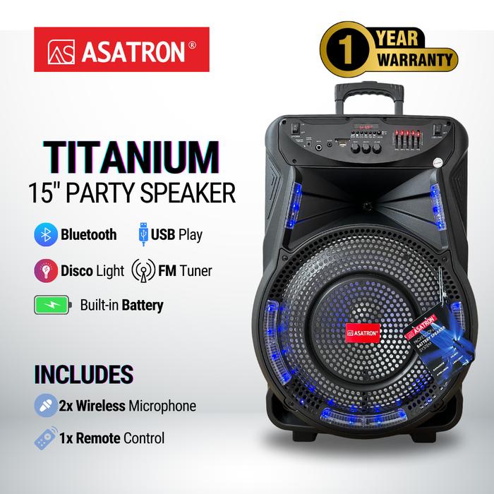 Jual Asatron Titanium 15 Inch Bluetooth Party Speaker - Kota Bandung ...