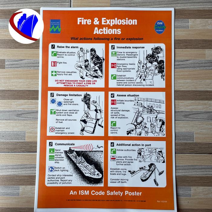 Jual Safety Poster Fire & Explosion Actions Impa Code 331531 - Kab ...