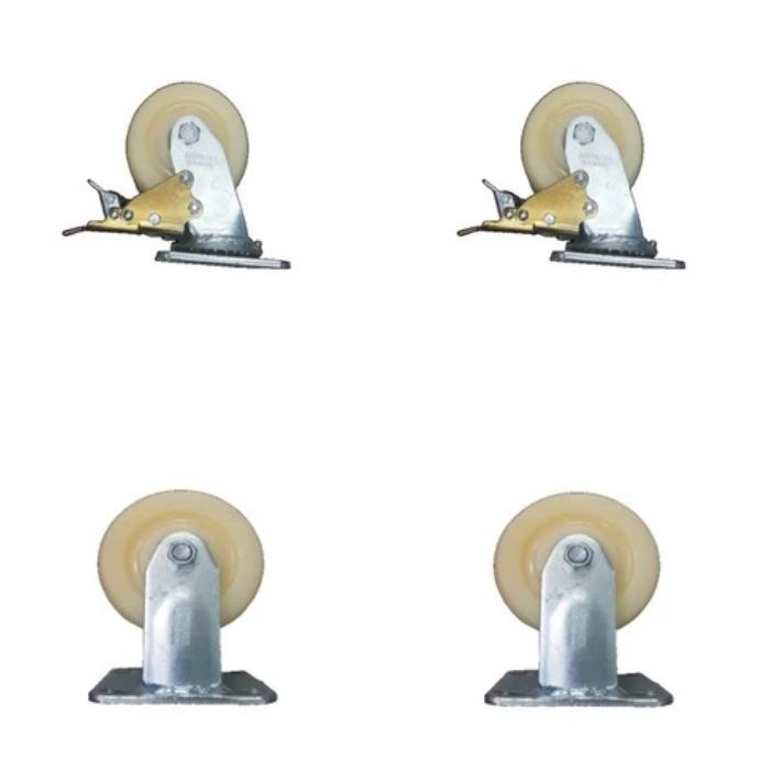 Jual Roda Troly Nylon 5"inch (2 hidup+Rem & 2 Mati) Ranger Germany ...