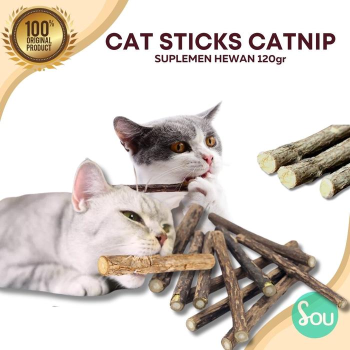 Promo Stick Kucing Catnip Mainan Kucing Natural Anti Stress Kitten Stik ...