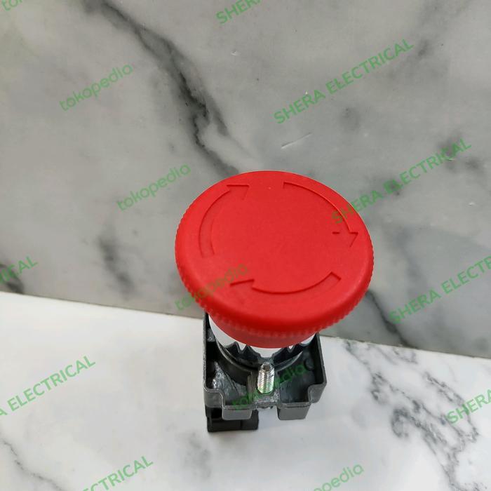 Jual Emergency Stop Push Button 22mm LAY5-BC42 1NC Spring Return FORT ...