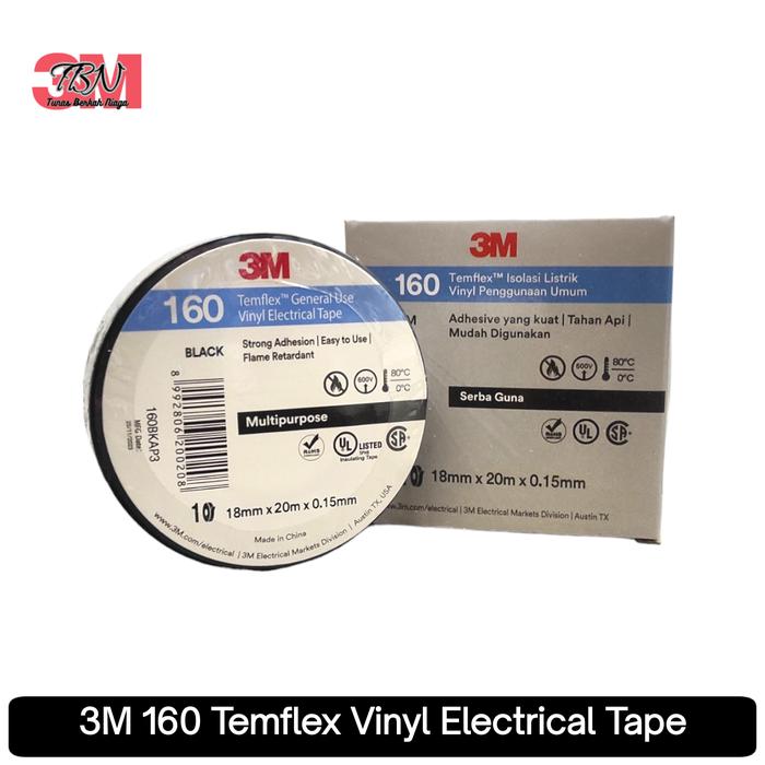 Jual 3M 160 Temflex General Use Vinyl Electrical Tape / 3M 160 Temflex ...