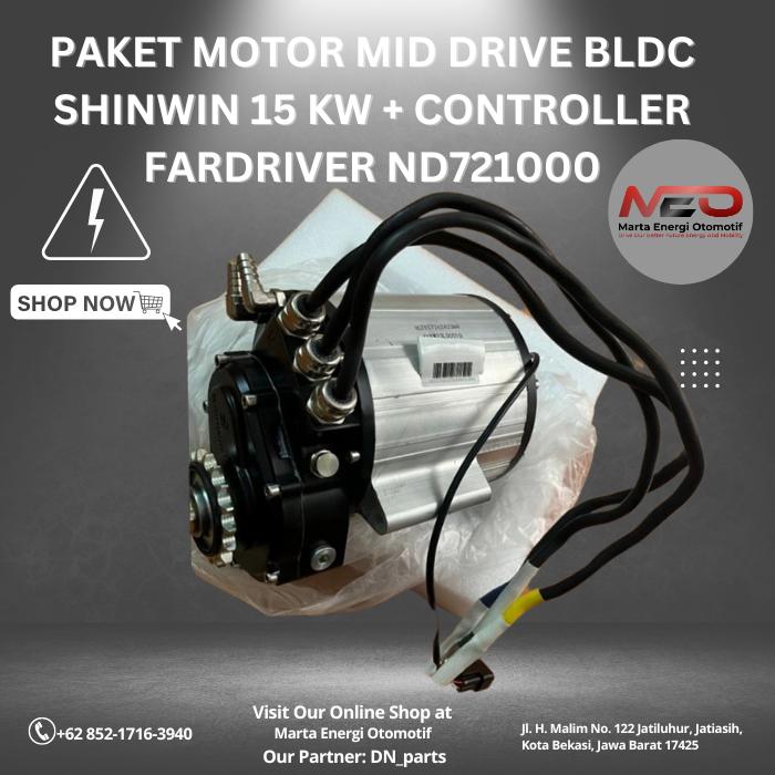 Jual Paket Motor BLDC 15 KW Shinwin + Controller Kontroller Fardriver ND 721000 - Kota Bekasi ...