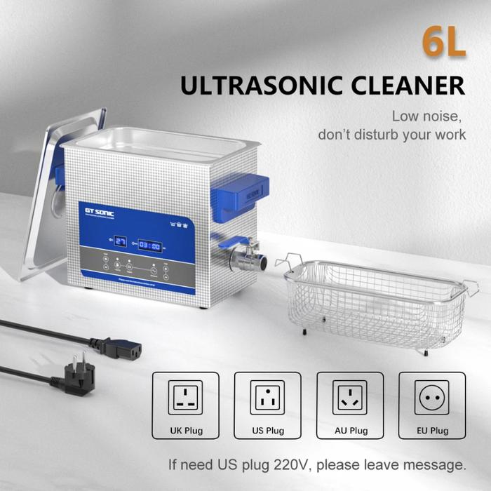 Jual Ultrasonic Cleaner 6L GT Sonic R6 Degas Digital Ultrasonik Cleaner ...