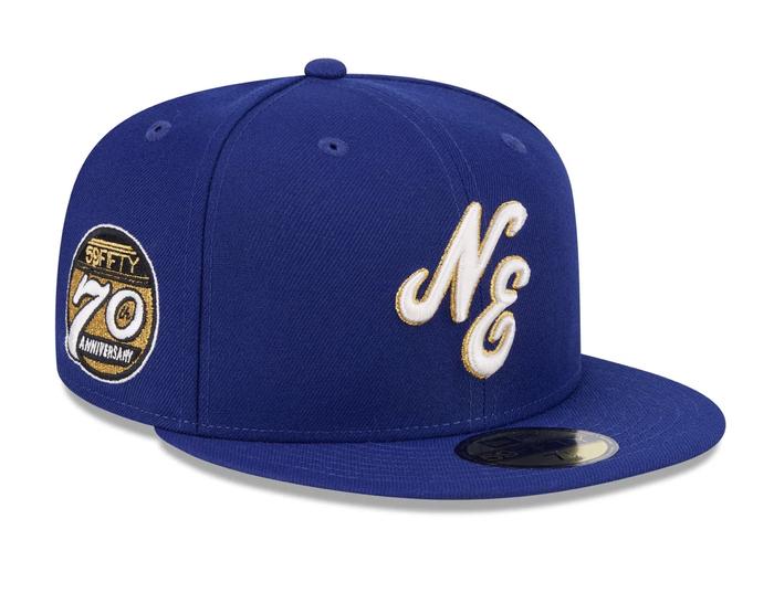 Jual Topi New Era 59Fifty Day 70th Anniversary Dark Blue “NE” Script ...