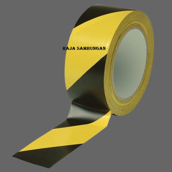 Jual Police Line Hitam Kuning ADA LEM 48 mm x 33 Meter Garis Pembatas ...